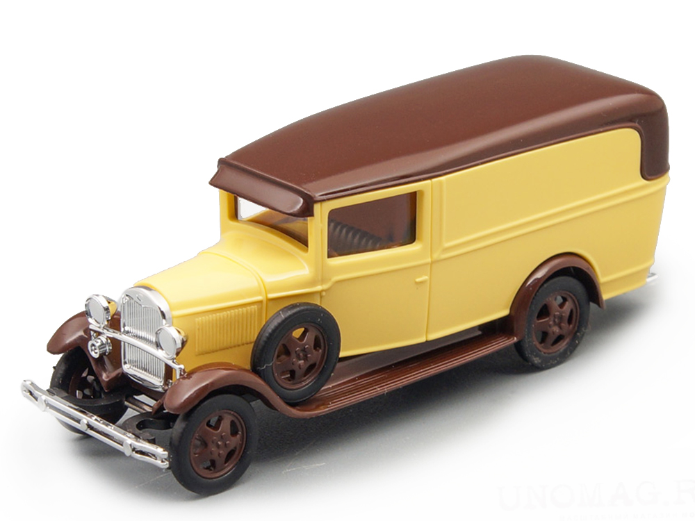 Масштабная модель Ford Model Aa Panel Van бежевый с коричневым
