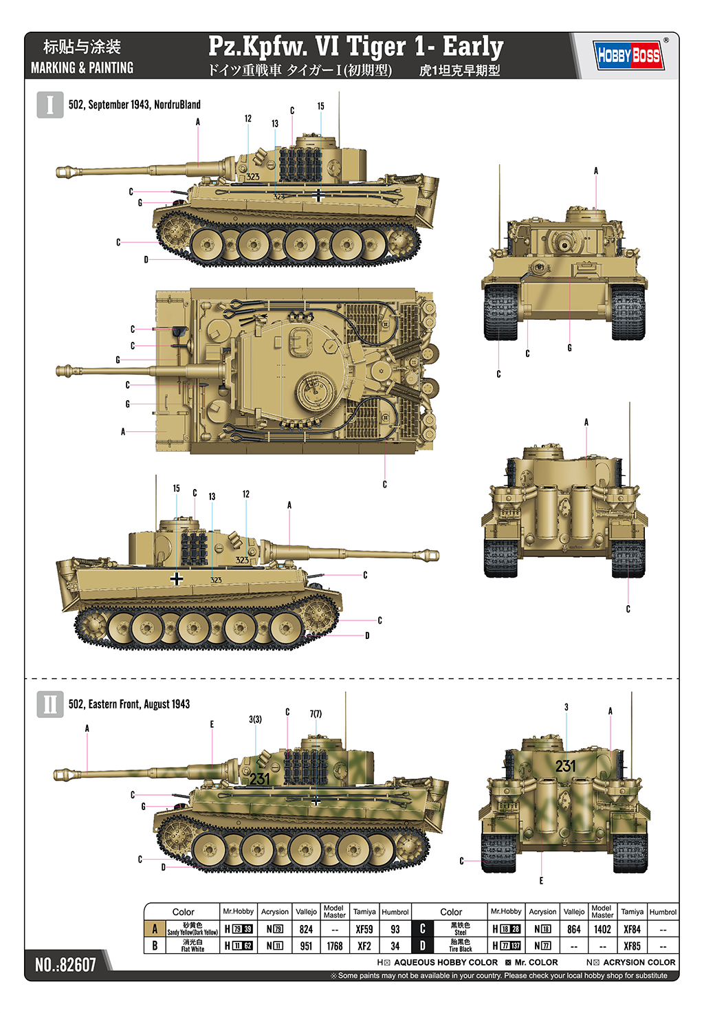 Сборная модель Pz.Kpfw. Vi Tiger 1- Early лучшая цена!