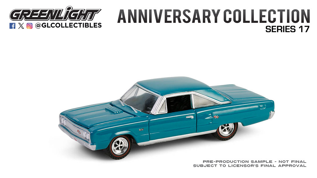 Масштабная модель Dodge Coronet R/T Hemi Hemi 60-летие 1967 бирюзовый ...