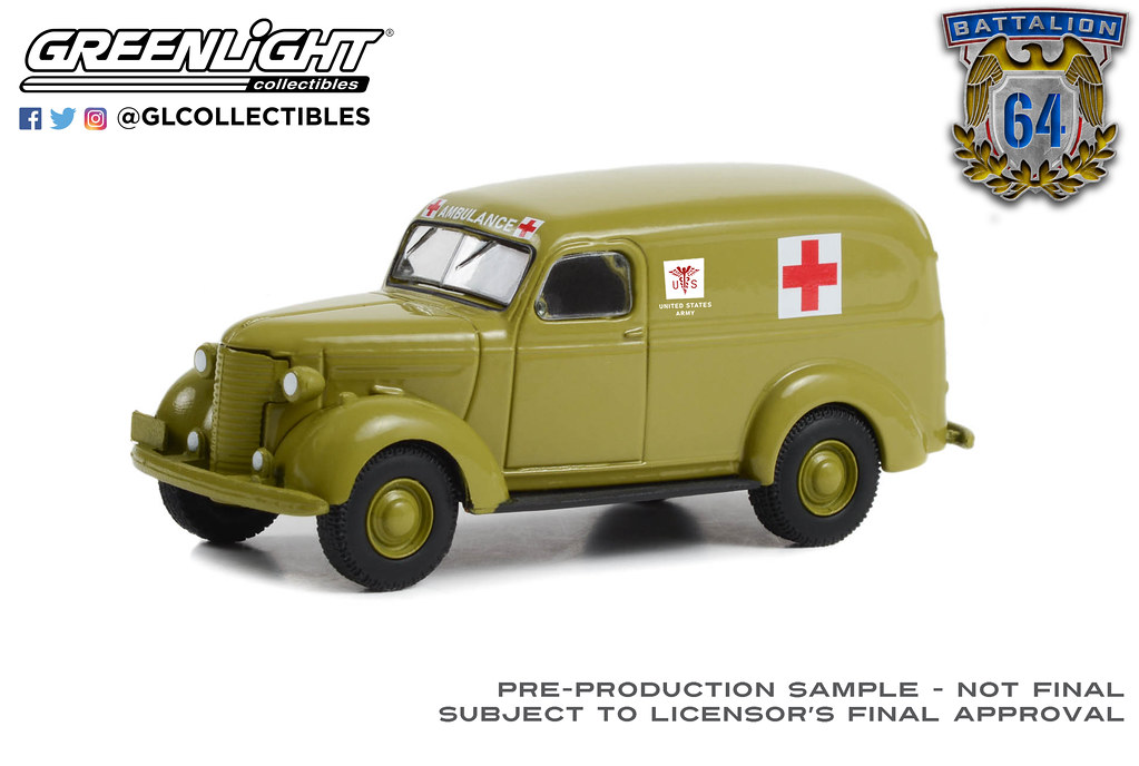 Масштабная модель Chevrolet Panel Truck Ambulance U.S. Army 1939 Скорая ...