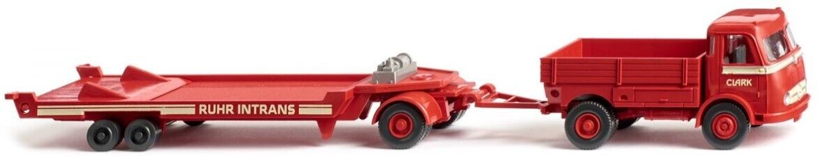 Масштабная модель Mercedes-Benz Pullman грузовик с прицепом красный ...